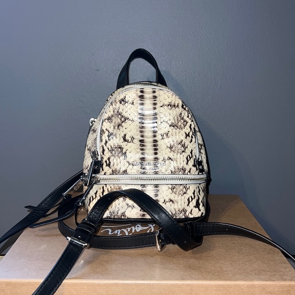 MICHAEL Michael Kors | Bags | Michael Kors Snake Skin Mini Backpack ...